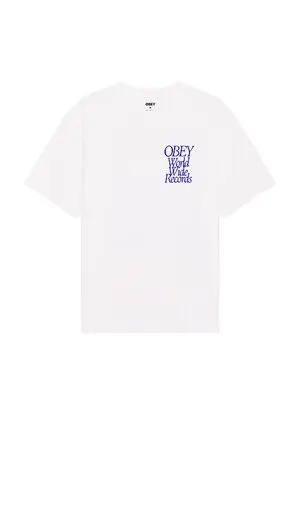 Obey Worldwide Records Tee In White