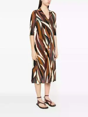 SIYU Abstract-print Midi Dress