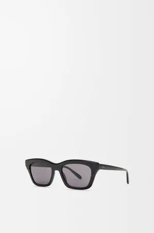 Loewe Sigma Slim Rectangle Sunglasses - Black