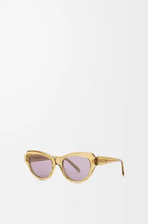Loewe Swan Cateye Sunglasses - Transparent Olive