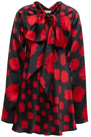Marni Printed Satin-crepe Top