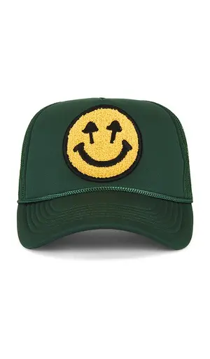 HAPPY CAPS Double Blind Trucker Hat - Forest Green
