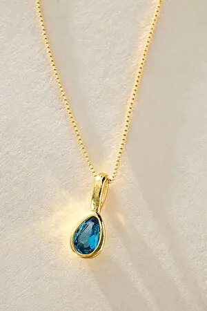SET & STONES Teardrop Birthstone Necklace - December