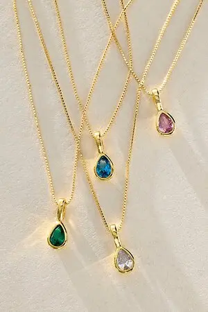 SET & STONES Teardrop Birthstone Necklace - January