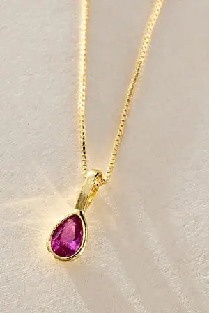 SET & STONES Teardrop Birthstone Necklace - July