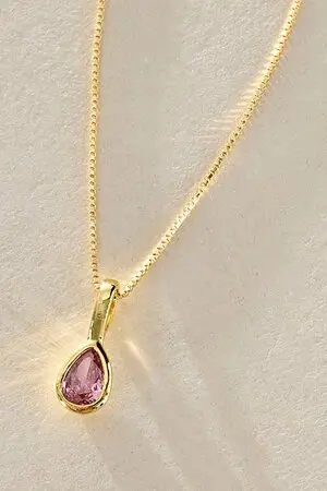 SET & STONES Teardrop Birthstone Necklace - October