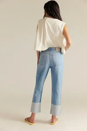 Free People We The Free Isabelle Slim Cuffed Jeans