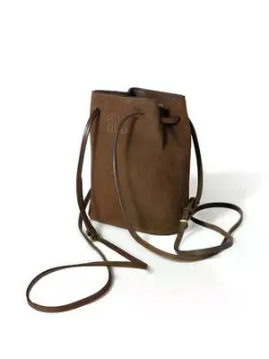 Miu Miu Suede Tote Bag - Brown