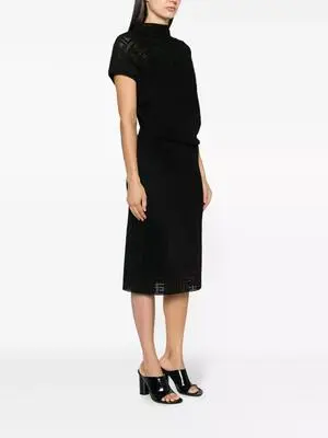 Givenchy 4g Jacquard Draped Midi Dress