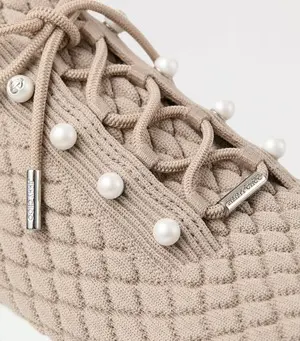 JIMMY CHOO Veles Knitted Sneakers - Beige
