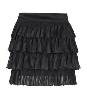 Tiered Ruffle Mini Skirt
