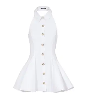 White Poplin Mini Dresses