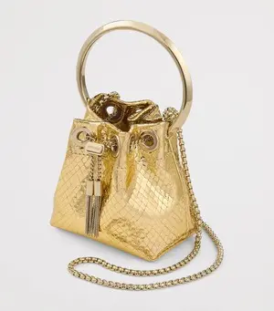 JIMMY CHOO Micro Bon Bon Leather Top-handle Bag