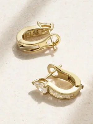 ANITA KO Saturn 18-karat Diamond Hoop Earrings