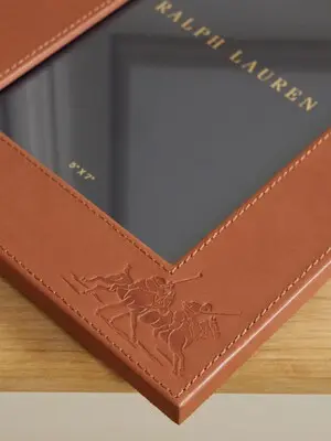 Ralph Lauren Garrett Embossed Leather 5x7 Picture Frame