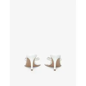GIANVITO ROSSI Calypso Leather Heeled Sandals - White