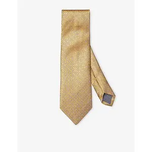 Eton Geometric-pattern Silk Neck Tie - Yellow