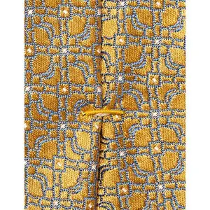 Eton Geometric-pattern Silk Neck Tie - Yellow