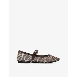 OFFICE GIRL/OFFICE LONDON Print Mesh Ballet Flats