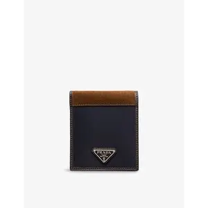 Prada Re-nylon And Leather Wallet - Blue