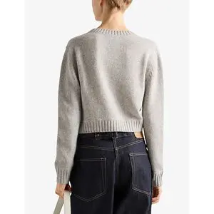 Prada Wool-cashmere Knitted Sweater - Grey