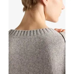 Prada Wool-cashmere Knitted Sweater - Grey
