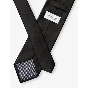 Eton Silk Textured Tie - Black