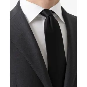 Eton Silk Textured Tie - Black