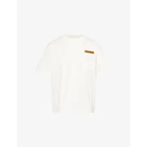 Bottega Veneta Patch-pocket Relaxed-fit Cotton-jersey T-shirt - Chalk