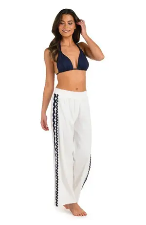 La Blanca Poolside Linen Blend Cover-up Pants