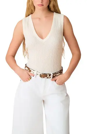 NEXT Textured V-neck Knit Shell
