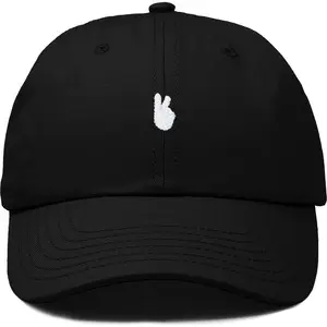 DALIX Peace Sign Baseball Cap - Black