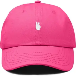 DALIX Peace Sign Baseball Cap - Hot Pink