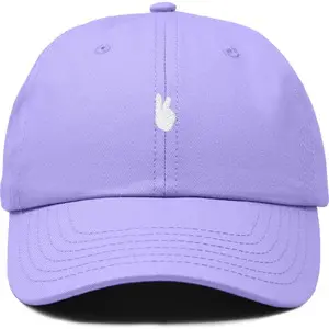DALIX Dalix Lil Peace Sign Baseball Cap Lavender