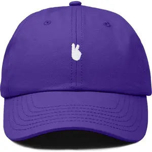 DALIX Peace Sign Baseball Cap - Purple