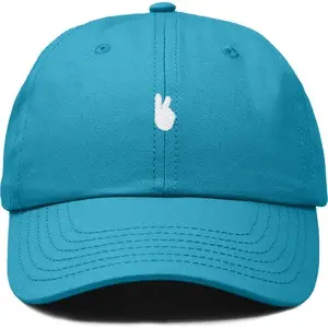DALIX Peace Sign Baseball Cap - Teal