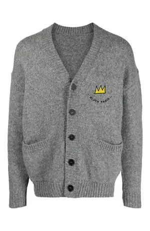 BLVCK X Basquiat Wool Blend Cardigan