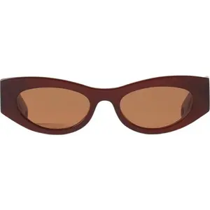 LANVIN Logo Cat Eye Sunglasses - Brown-cherry