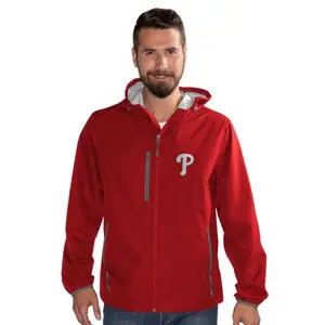 G-III SPORTS BY CARL BANKS Philadelphia Phillies Double Play Lightweight Full-zip Jacket - Red