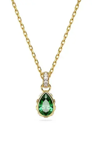 SWAROVSKI Chroma Pear Cut Pendant Necklace - Green