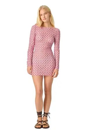 Missoni Short Lace Long Sleeve Cover-up - Red