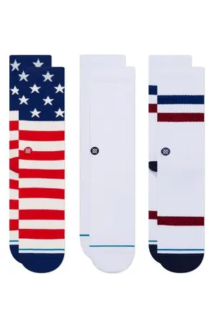 Stance The Americana Assorted 3-pack Crew Socks - Multi