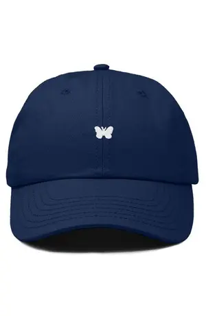 DALIX Dalix Lil Butterfly Baseball Cap Navy Blue