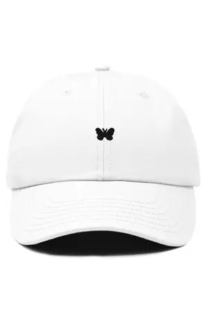 DALIX Dalix Lil Butterfly Baseball Cap White
