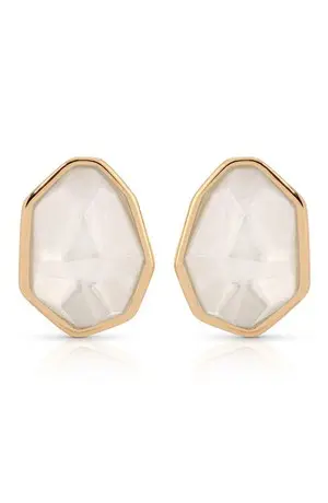 Ettika Seastone Stud Earrings - Mother Of Pearl
