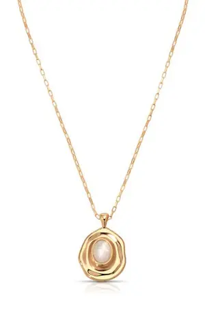 Ettika Seastone Pendant Necklace - Mother Of Pearl