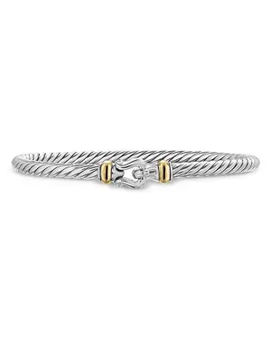David Yurman David Yurman Cable Flex Buckle Bracelet Silver/gold