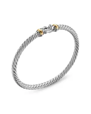 David Yurman Cable Flex Buckle Bracelet - Silver/gold