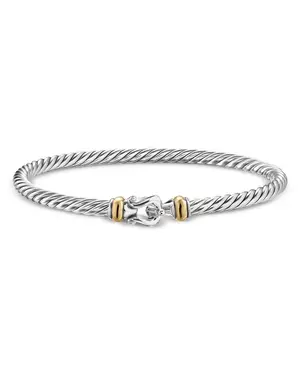 David Yurman Cable Flex Buckle Bracelet - Silver/gold