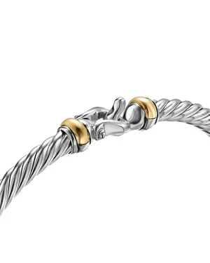 David Yurman Cable Flex Buckle Bracelet - Silver/gold